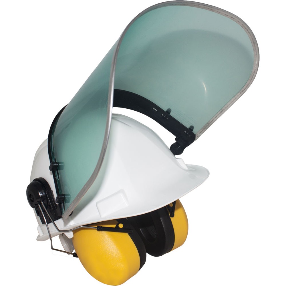 Kit 3 Helmet with attachable Ear Muffs & Polycarbonate Visor | WorkWear ...