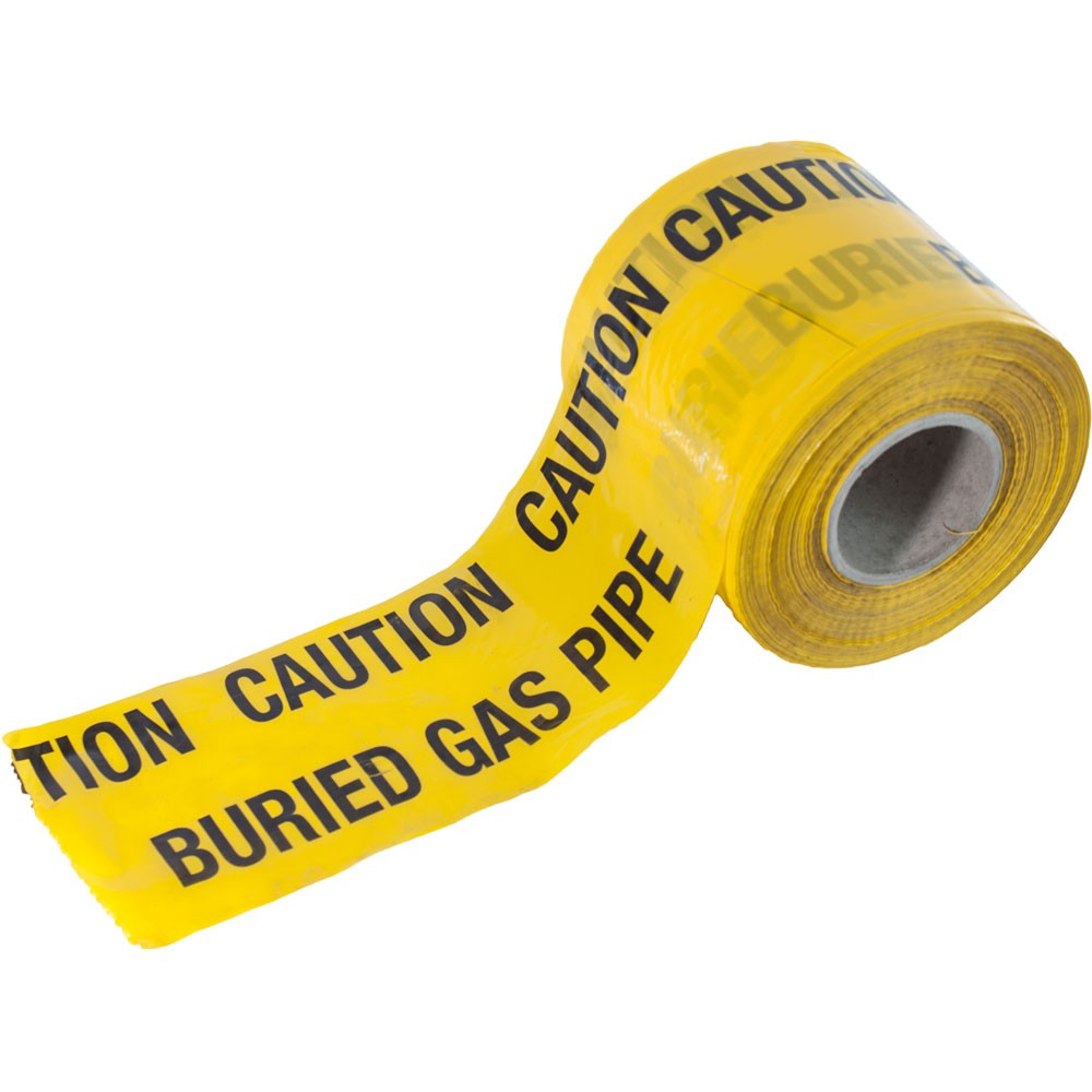 Yellow Tape - Caution Buried Gas Pipe Below | WorkWear Experts